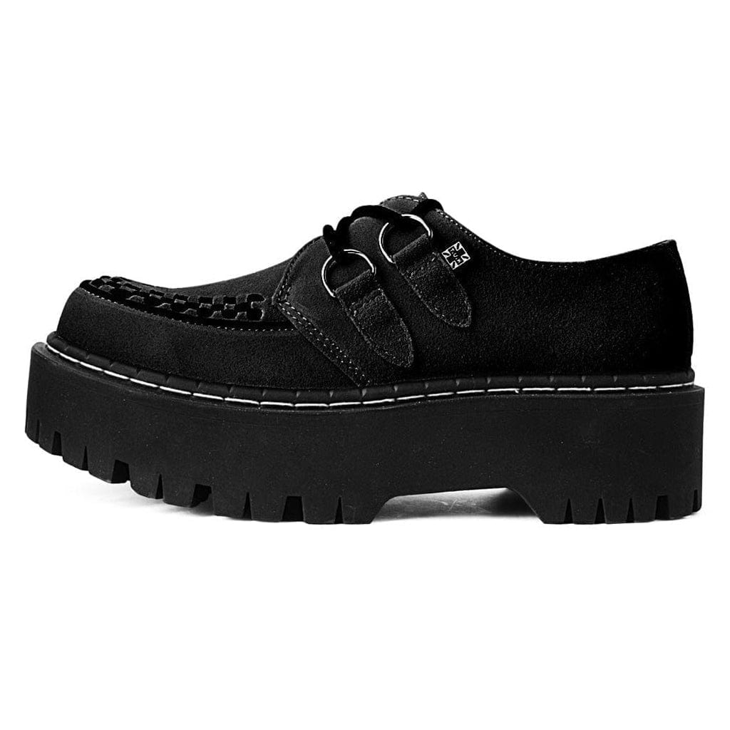 Double-Decker Creeper Black Suede | T.U.K. Shoes