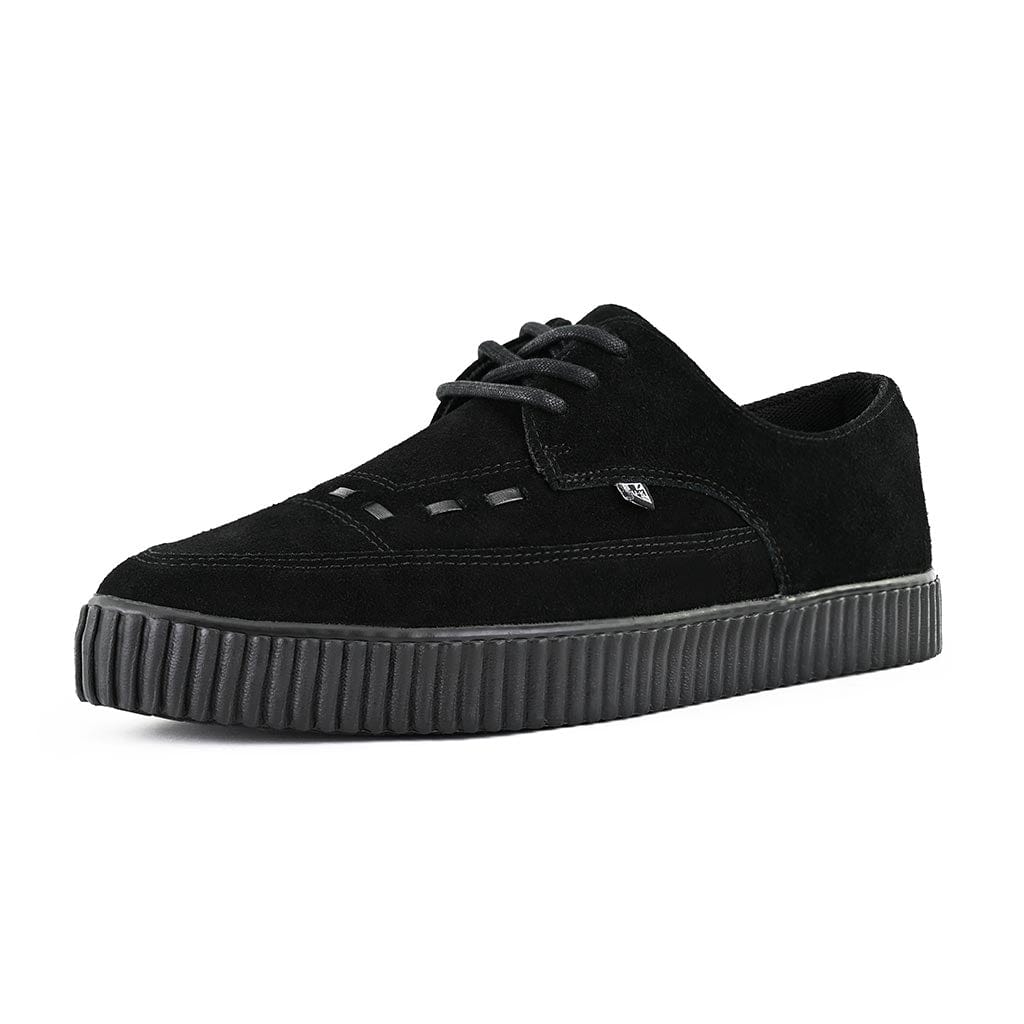 Pointed Creeper Sneaker Black Suede | Lace Up | Pointed Creeper Sneaker ...