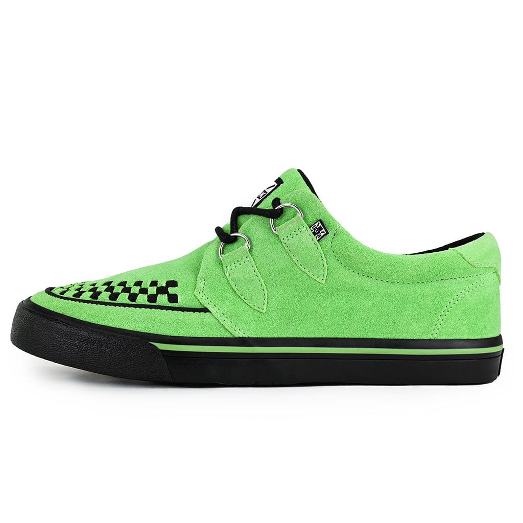 Creeper Sneaker Neon Green Suede – T.U.K. Shoes