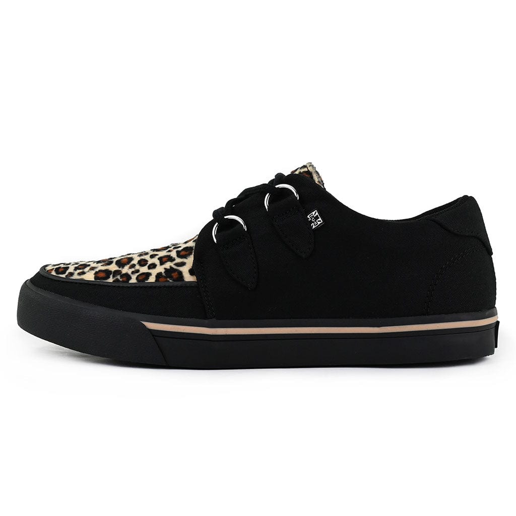 Creeper Sneaker Black & Leopard | T.U.K. Shoes