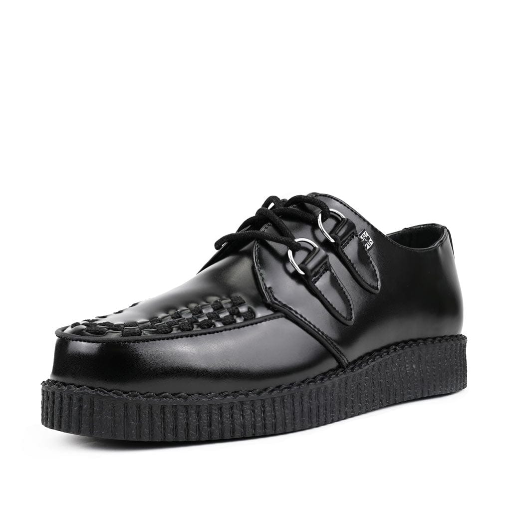 Viva Low Creeper Black Leather – T.U.K. Shoes