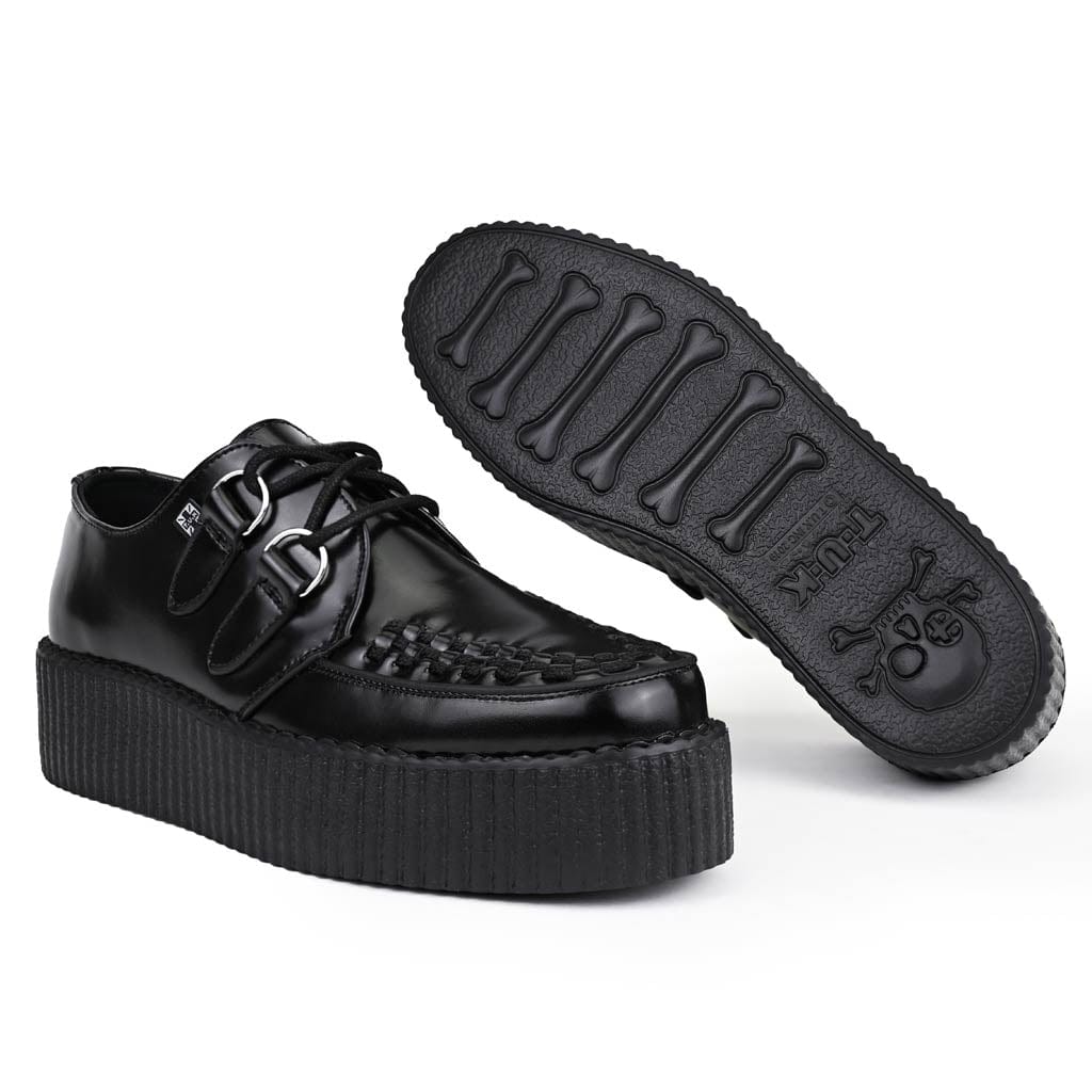 Black Leather Viva Mondo Creeper | T.U.K. Creepers – T.U.K. Shoes