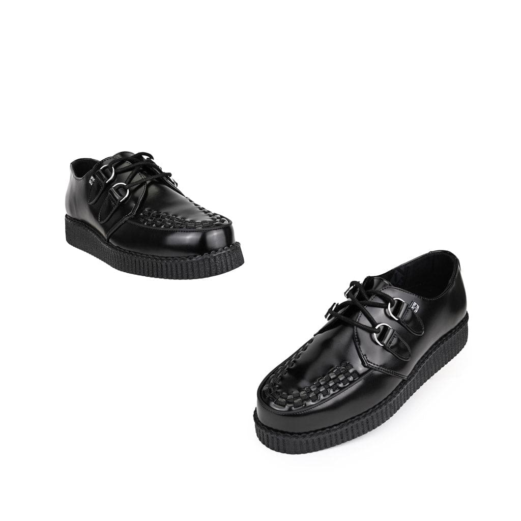 Viva Low Creeper Black Leather – T.U.K. Shoes